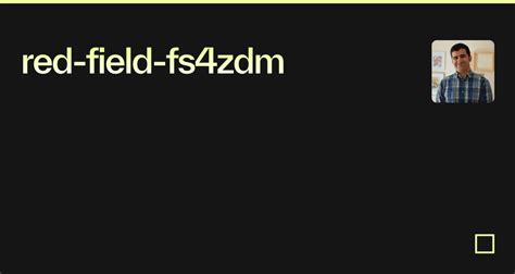 Red Field Fs4zdm Codesandbox
