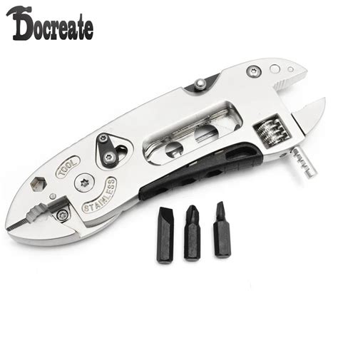 Multi Tool Adjustable Wrench With Jaw Screwdriver Pliers Knife Multi Tool Set Just Having Gold
