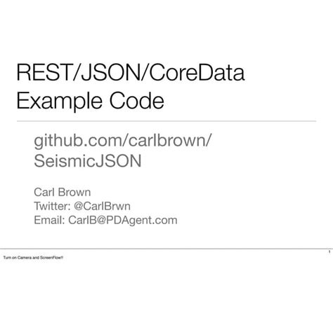rest json coredata example code a tour ppt