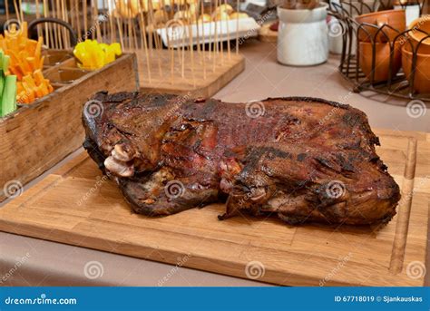 Roast Boar Stock Image Image Of Entertainment Arrangement 67718019