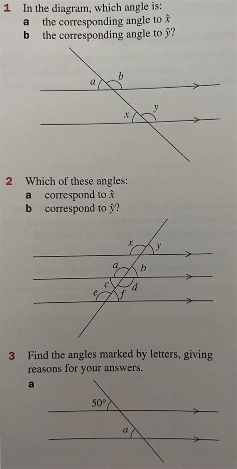 Transversal Lines Worksheet