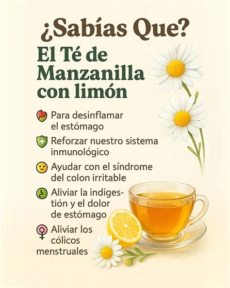 Como Preparar El Té De Manzanilla Con Limón Inicio