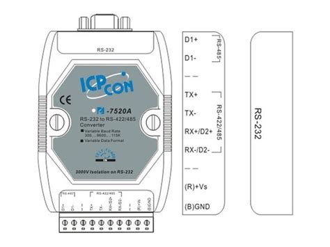 Bộ chuyển đổi RS232 to RS422 RS485 ICPCON I 7520A