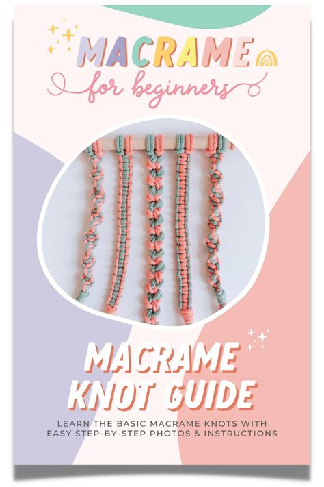 Free Macrame Knot Guide Macrame For Beginners