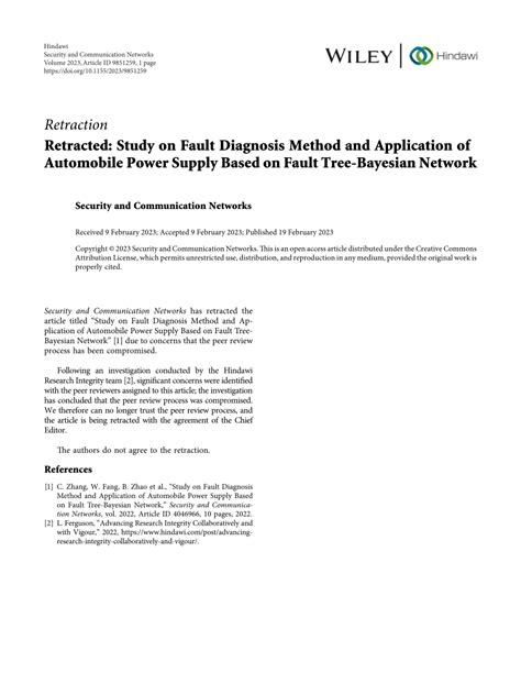 PDF Retracted Study On Fault Diagnosis Method And Application Of Automobile Power Supply