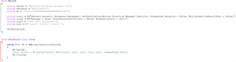 authentication issue using azure managed identity sql and c