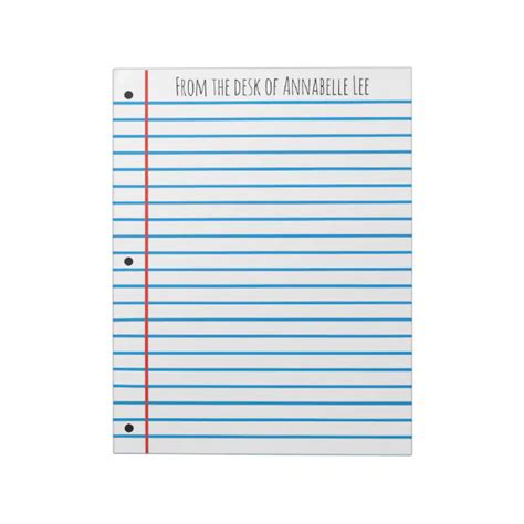 School Rule Notepad Zazzle