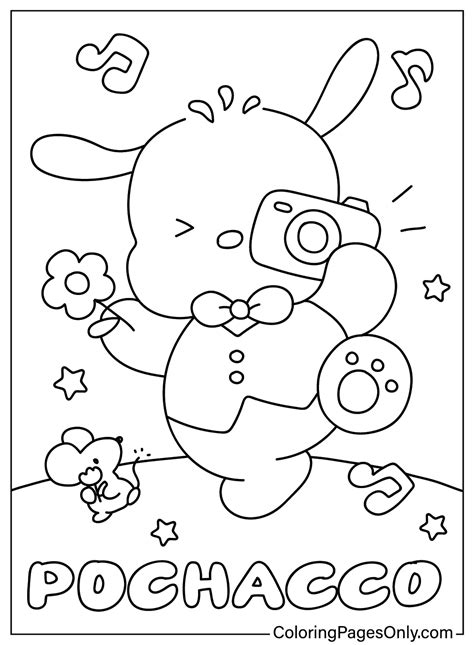 Pochacco Coloring Pages Printable Pochacco Kawaii Coloring Pages