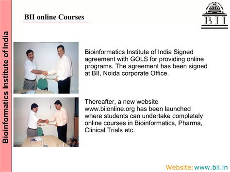 Bioinformatics Institute Of India Ppt