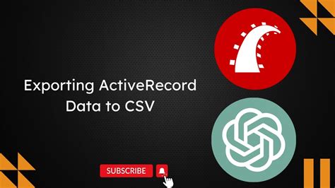 Exporting Activerecord Data To Csv Youtube
