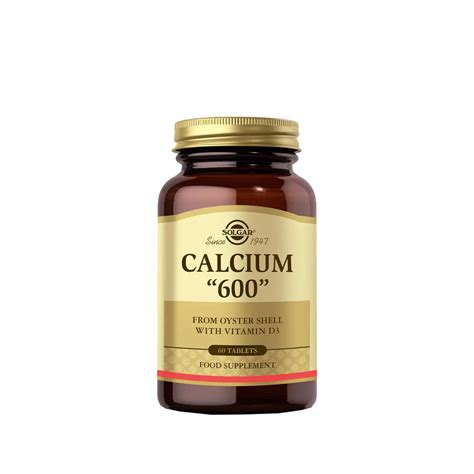 Solgar Calcium 600 mg Kalsiyum ve D3 Vitamini 60 Tablet | Sachane
