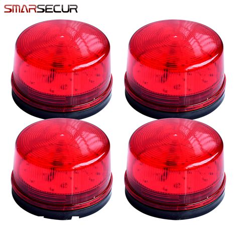 Smarsecur Red LED Flash 12V 24V 220 Security Light Vicedeal