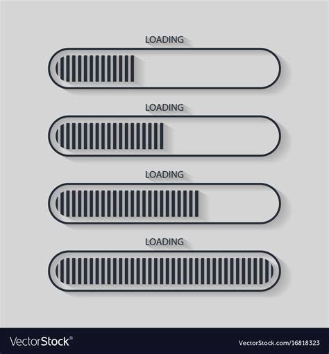 Icons Of Loading Bar Royalty Free Vector Image
