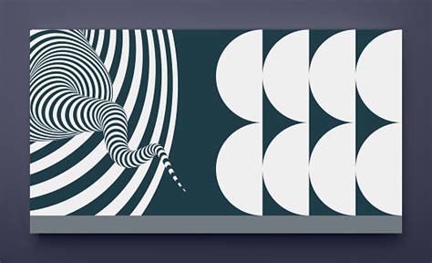 표지 디자인 템플릿을 참조하십시오 추상 기하학적 패턴 광학 예술 브로셔 전단지 커버 포스터 프레젠테이션 포트폴리오 또는 배너에