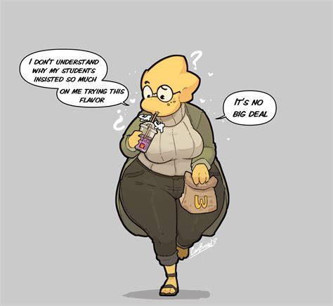Alphys Tries The Grimace Shake Art By Cumbread0 Rundertale