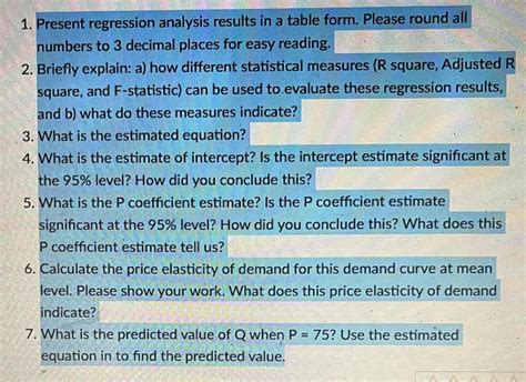 Solved Table 41 Simple Regression Analysis