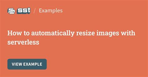 Add Automatic Image Resizing To S3 By Running Lambda Locally Raws