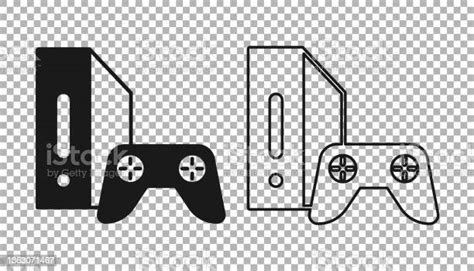 투명 한 배경에 고립 된 조이스틱 아이콘블랙 비디오 게임 콘솔 벡터 개인 장식품에 대한 스톡 벡터 아트 및 기타 이미지 개인 장식품 검은색 게이머 Istock