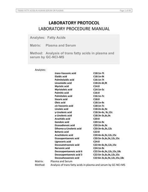 PDF LABORATORY PROTOCOL LABORATORY PROCEDURE MANUAL DOKUMEN TIPS
