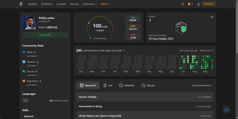 Aditya Yadav On Linkedin Coding Leetcode Programming Milestone