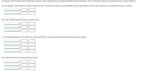 Solved A Company Has 10 000 Shares Of 10 Par Common Stock