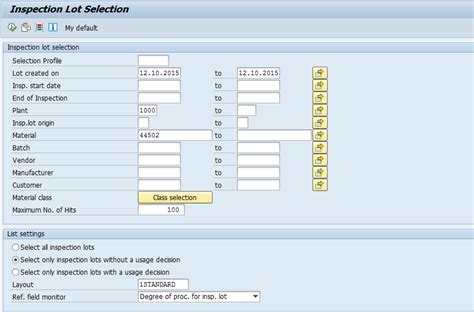Recurring Inspection Process In SAP QM SAP Online Guides