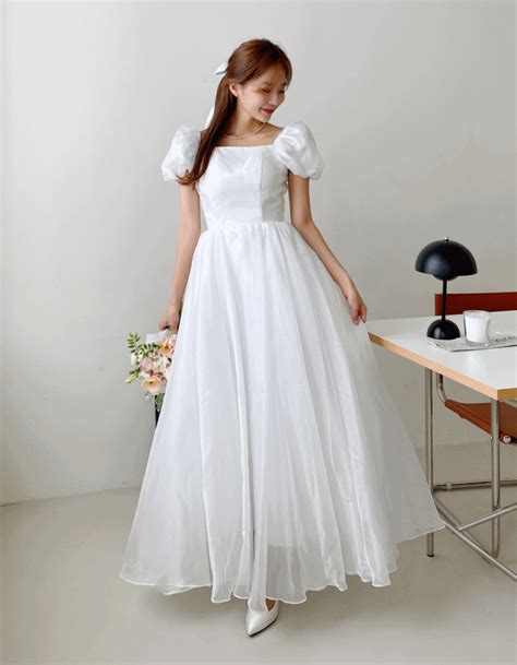 벨 셀프웨딩드레스 2부 피로연 스냅 촬영 브라이덜샤워 결혼식 피로연 연주회 돌잔치 원피스 에이블리