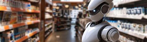 Aipowered Robots Assisting In A Retail Store Setting Premium Ai Generated Image