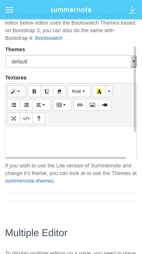 Toolbar Options Horizontal Scroll On Mobile · Issue 3822 · Summernote