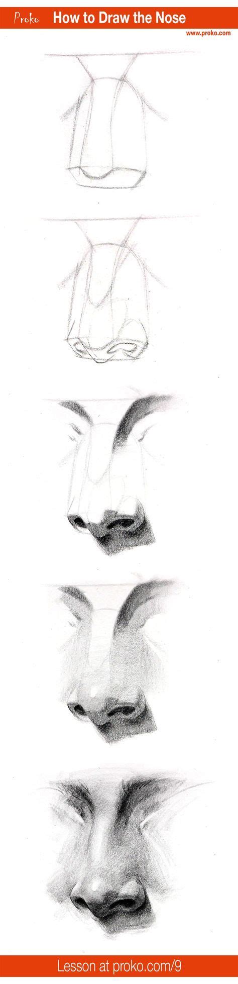 Proko How To Draw A Nose Step By Step Pencil Portrait Drawing Portrait Drawing Realistic