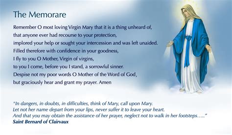 What Is The Original Memorare Prayer Printable Free Templates