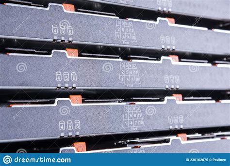 Detail Of Data Storage Hardware Inside Data Center Cluster Of Stock Image Image Of Computer