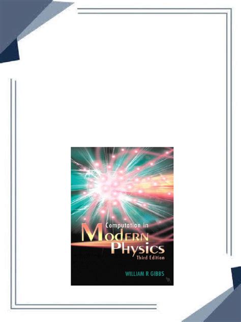 Pdf Computation In Modern Physics 3rd Revised Edition William R Gibbs