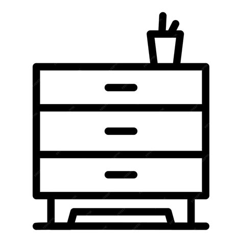 Premium Vector Home Office Drawer Icon Outline Home Office Drawer Vector Icon For Web Design