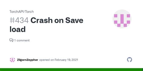 crash on save load · issue 434 · torchapi torch · github