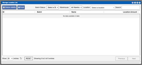Storage Location List Learn How To Use Virtual Office