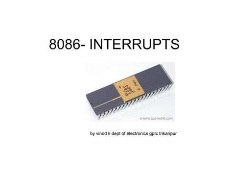 Vinos 8086 Interrupts Ppt
