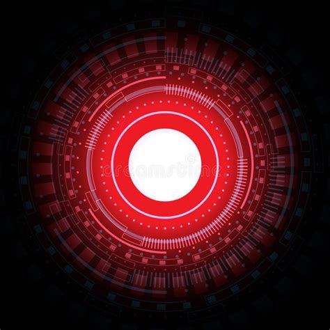 Abstract Red Technology Circle Vector Illustration Stock Vector