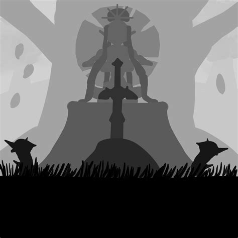 This Is My Botw Black And White Fan Art Peeposhy R Pointcrow