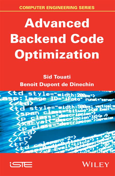 Advanced Backend Code Optimization By Sid Touati Benoit Dupont De