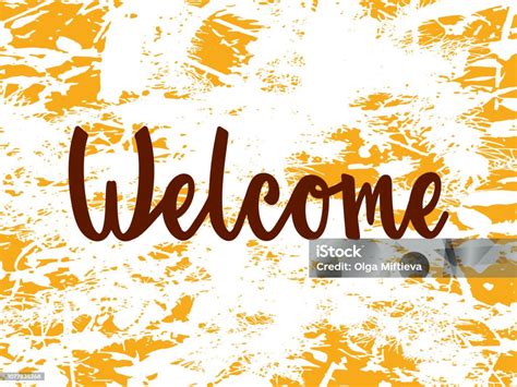 포스터 전단지 배너 인사말 카드 또는 엽서에 대 한 환영의 벡터 그림 0명에 대한 스톡 벡터 아트 및 기타 이미지 0명 가을 갈색 Istock