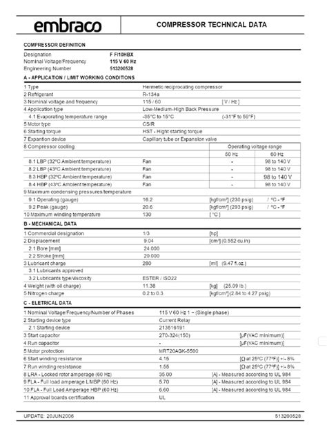 Compresor Ffi10hbx Embraco Pdf
