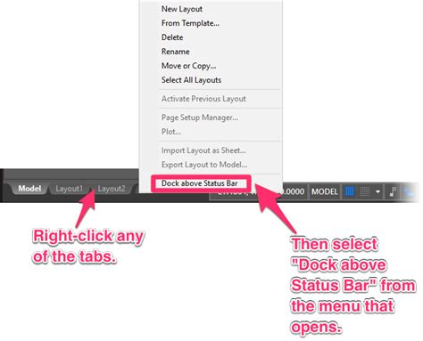 AutoCAD Status Bar Jumps Between One And Two Rows Jumpy Or Shifting Drawing Or Layout Tabs