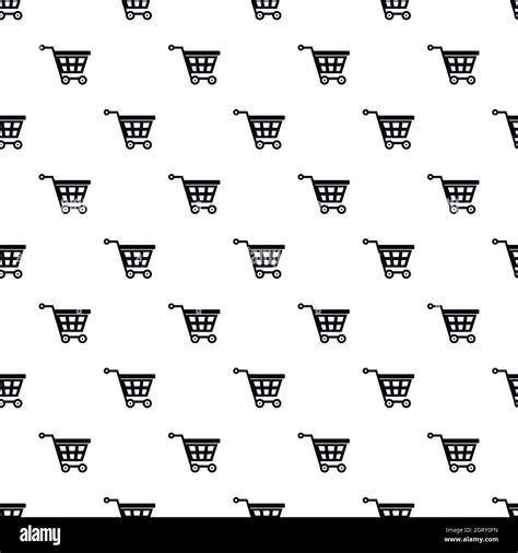 Shopping Cart Pattern Simple Style Stock Vector Image And Art Alamy