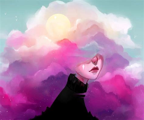 Babe Of Visual Arts Cloud Girl By Jessica Pon More Here Cloud Art Aesthetic Art Babe
