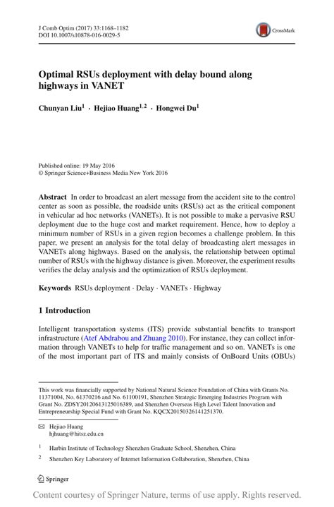 optimal rsus deployment with delay bound along highways in vanet