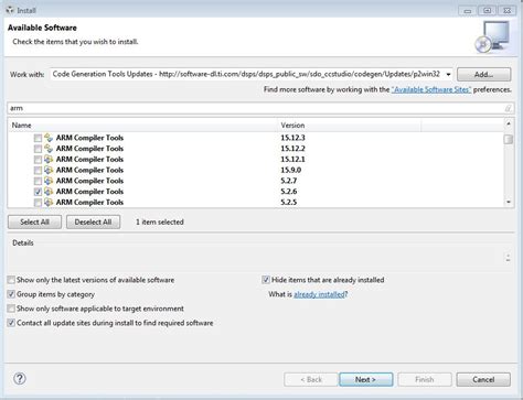 New CCS Needs New Compiler Where Is ARM Compiler Version Code Composer Studio Forum