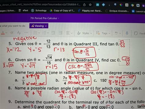 How Do You Get Csc My Teacher Put The Answers But Didnt Explain How