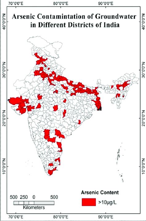 Arsenic Contamination Of Groundwater In India Source Cgwb 2018 Download Scientific Diagram