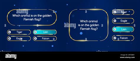 quiz questions and test menu choice vector interface of modern worksheets library